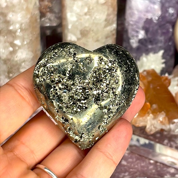Jewelry | Pyrite Heart | Poshmark